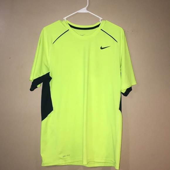 Nike | Shirts | Nike Neon Yellow T Shirt Size Medium | Poshmark